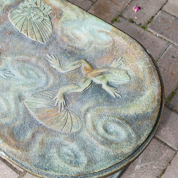 Frog Bench - Curved – Cast Artifacts - Uniquely Terrific Garden Art